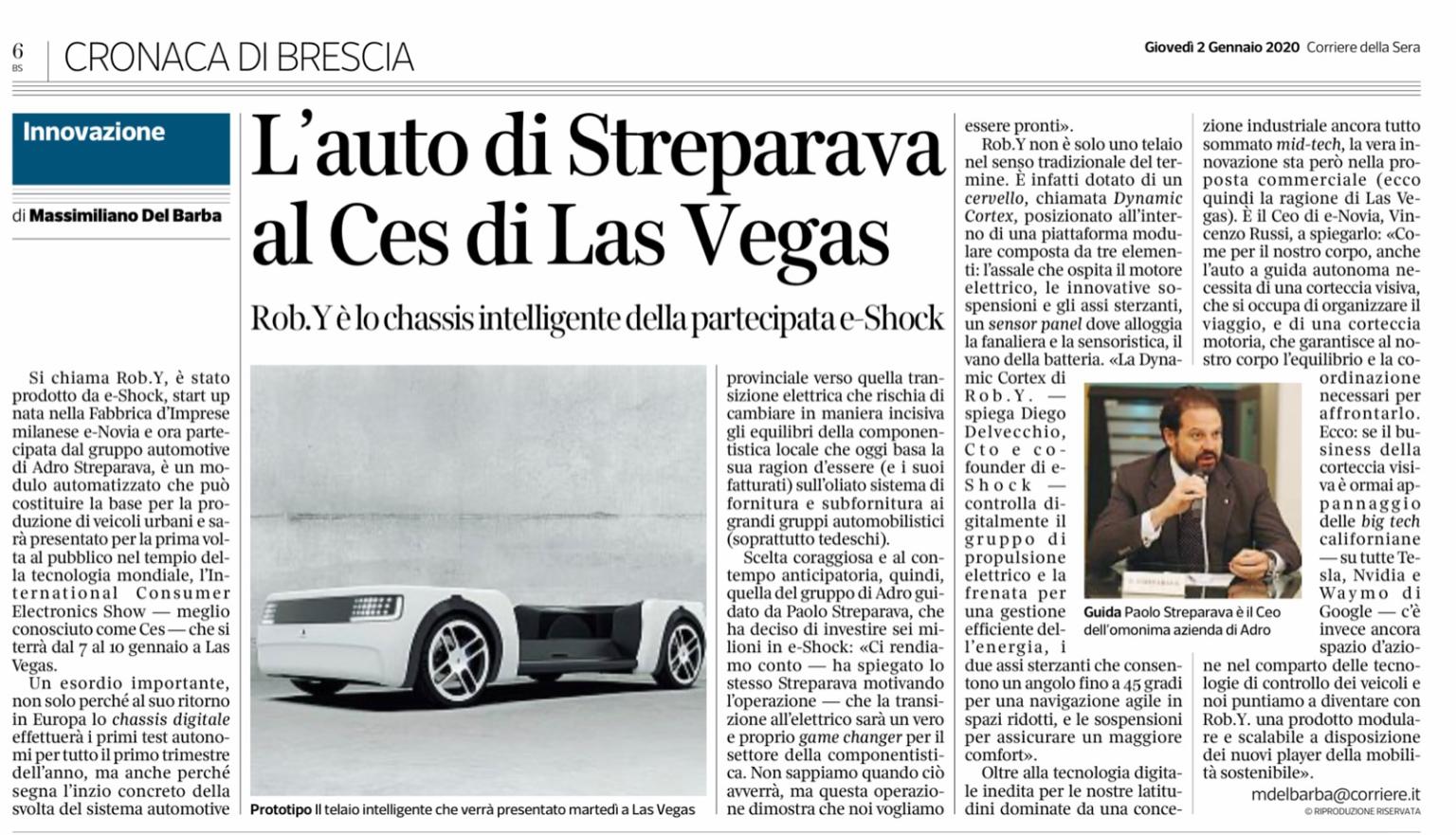 Streparava presents Digital Chassis at CES2020 in Las Vegas ...